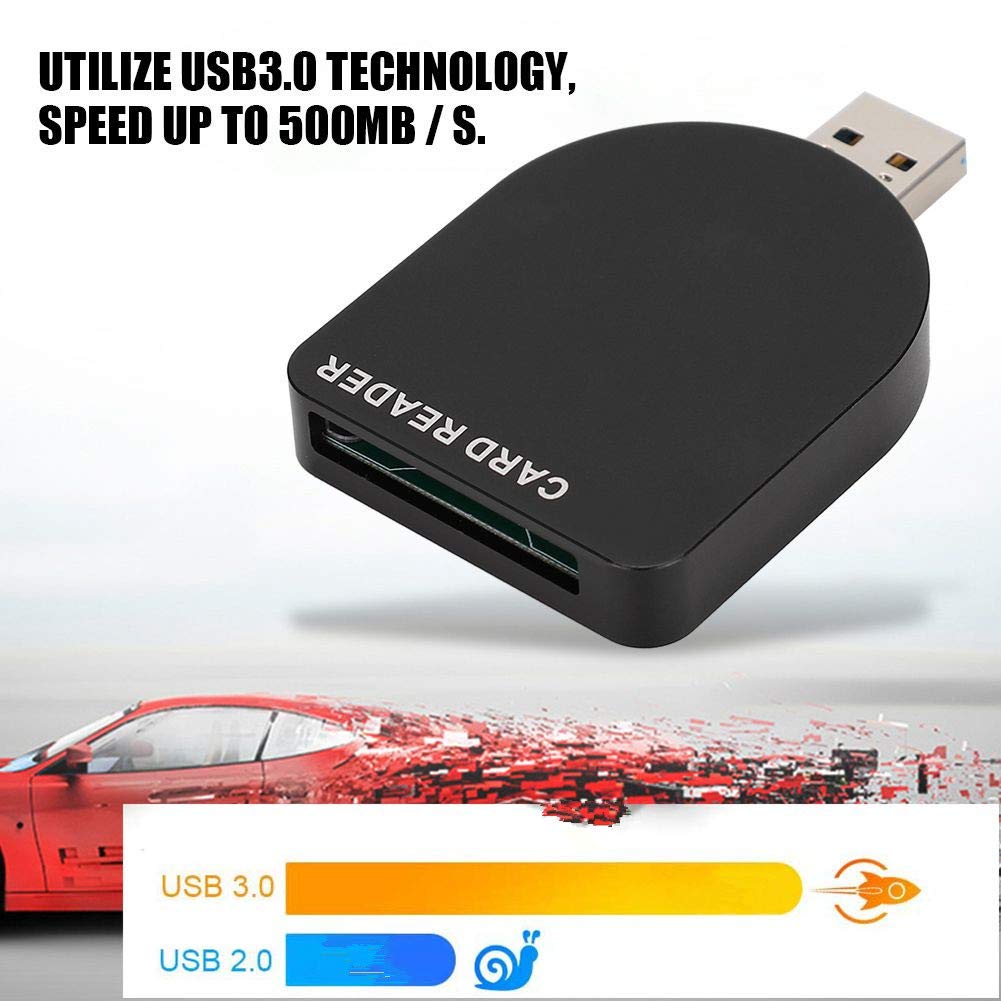 XQD Card Reader Adapter, USB 3.0 Professional XQD Card Reader Hub Quickly Transfer Tool, Compatible with D4, D5, D500 /XQD Interface Camera Type, etc