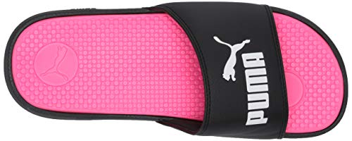 PUMA Cool Cat Jr Girls' Youth Sandal 7 M US Big Kid Black-White-Pink
