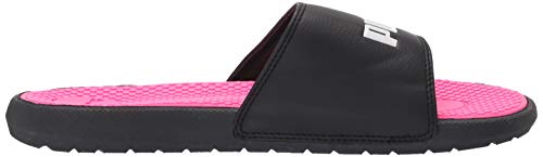 PUMA Cool Cat Jr Girls' Youth Sandal 7 M US Big Kid Black-White-Pink