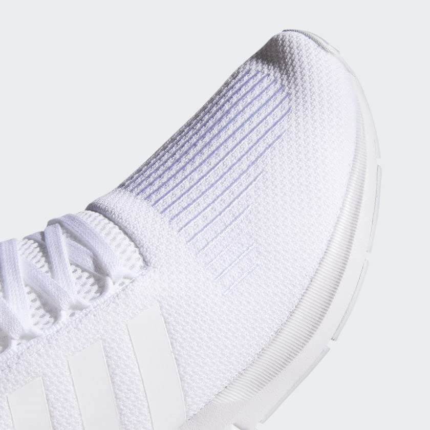 adidas Women's Swift Run Shoes, White/White/Copper Metallic, 7.5