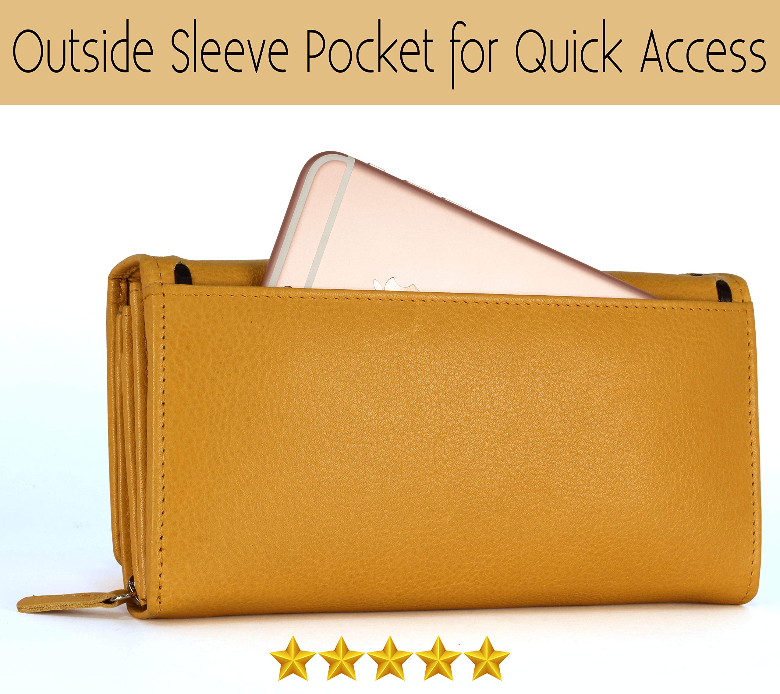 Mou Meraki Women RFID Blocking Real Leather Bifold Wallets For Women-Shield Against Identity Theft (Multicoloured)