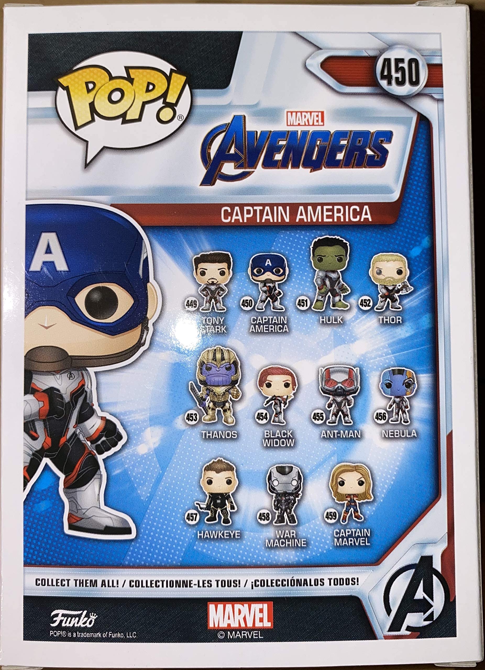 Funko Pop! Marvel Avengers Captain America Exclusive Glows In The Dark #450
