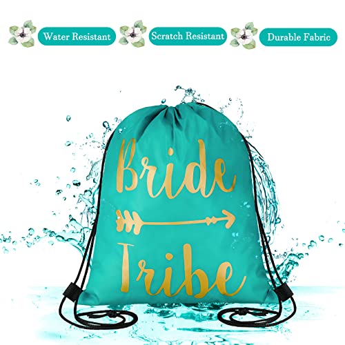 Shappy 12 Pieces Bride Drawstring Bags Bachelorette Party Drawstring Backpacks for Bridal Shower Wedding Party Bridesmaids Supplies Gift Bag