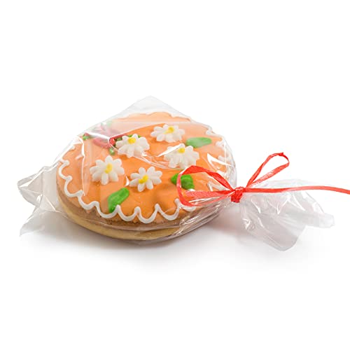 Yotelab Cellophane Treat Bags, 6x9 Inches Clear Cellophane Bags With Twist Ties