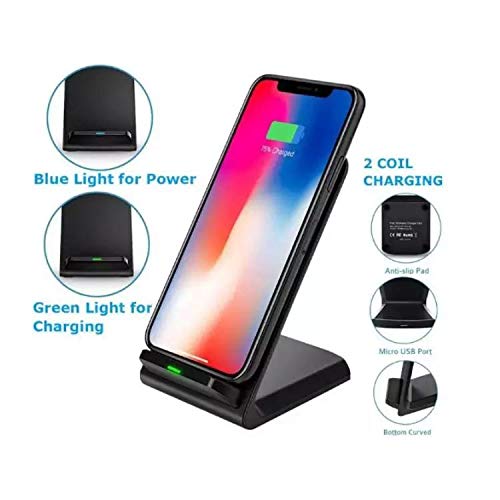 BoxWave Charger Compatible with Huawei P30 Pro - Wireless QuickCharge Stand (10W), No Cord; no Problem! Charge Your Phone with Ease! for Huawei P30 Pro - Jet Black