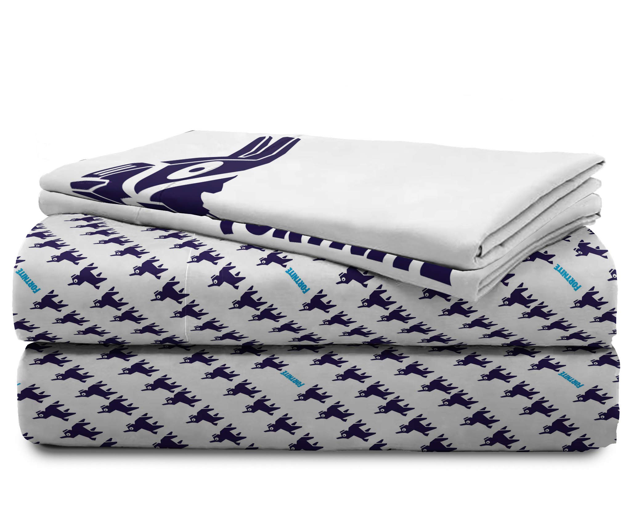 Jay Franco Fortnite Llama Geo Full Sheet Set - 4 Piece Set Super Soft and Cozy Kid’s Bedding - Fade Resistant Microfiber Sheets (Official Fortnite Product)