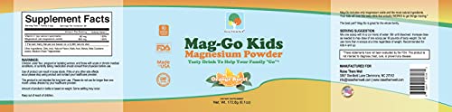 Raise Them Well Mag-Go Kids Magnesium Powder | Constipation Relief (Orange Burst) | 90 Servings per Tub