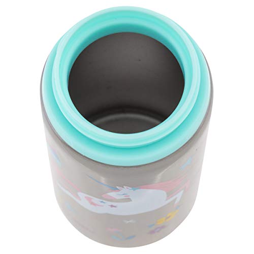Stephen Joseph Stainless Steel Water Bottles, 18 OZ, Straw lid, Reusable tumbler, Insulated, Unicorn
