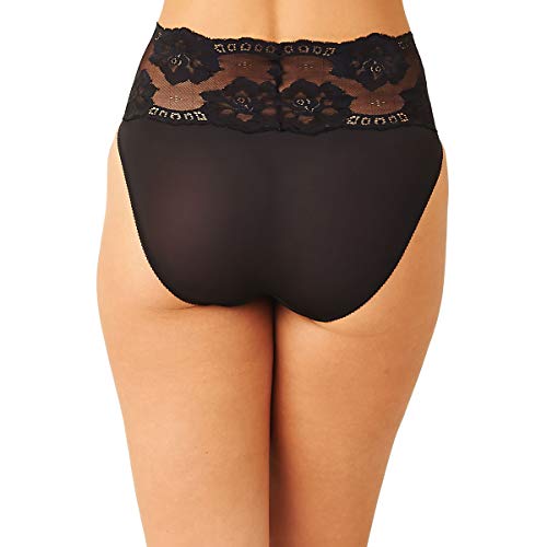 Wacoal Women's Light and Lacy Hi Cut Panty, Black, Large