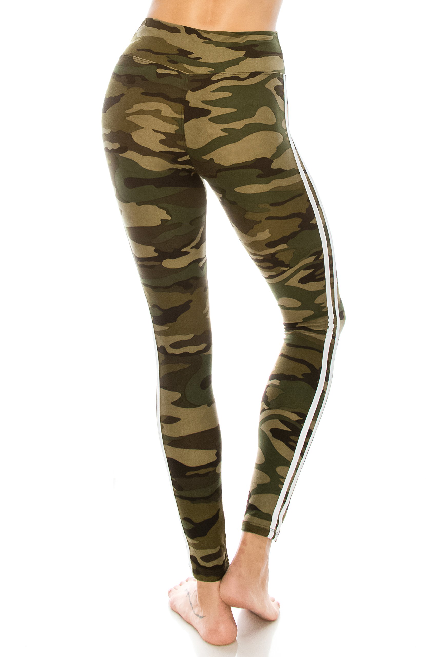 ALWAYS Women's High Waist Yoga Leggings - Camo Military Army Premium Soft Stretch Workout Pants 143 Plus Size