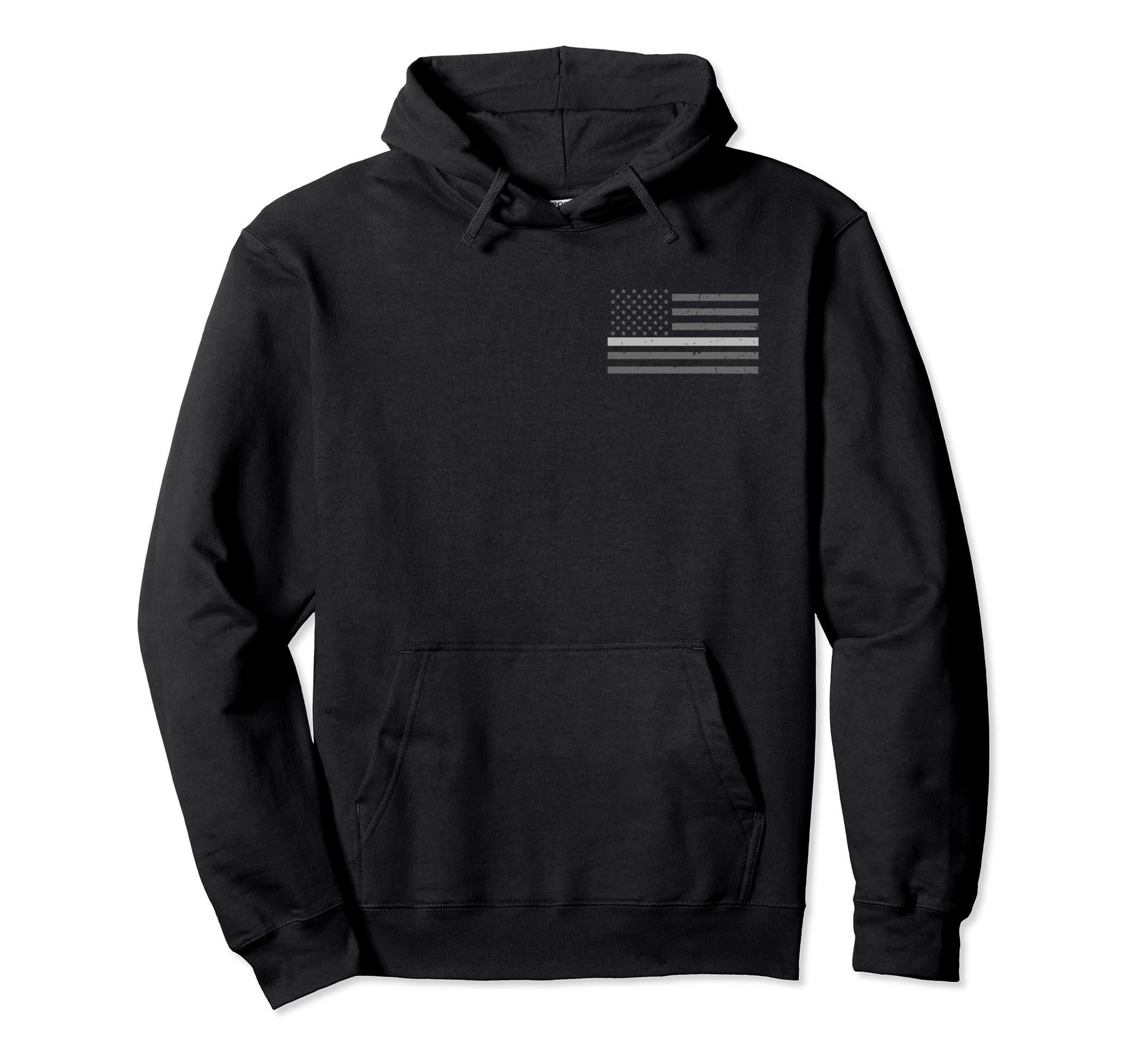 Thin Silver Line Flag Hoodie for Corrections Officers