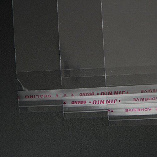 AIRSUNNY 100 Pcs 3x5 Clear Resealable Cello/Cellophane Bags Good for Bakery, Candle, Soap, Cookie Poly Bags
