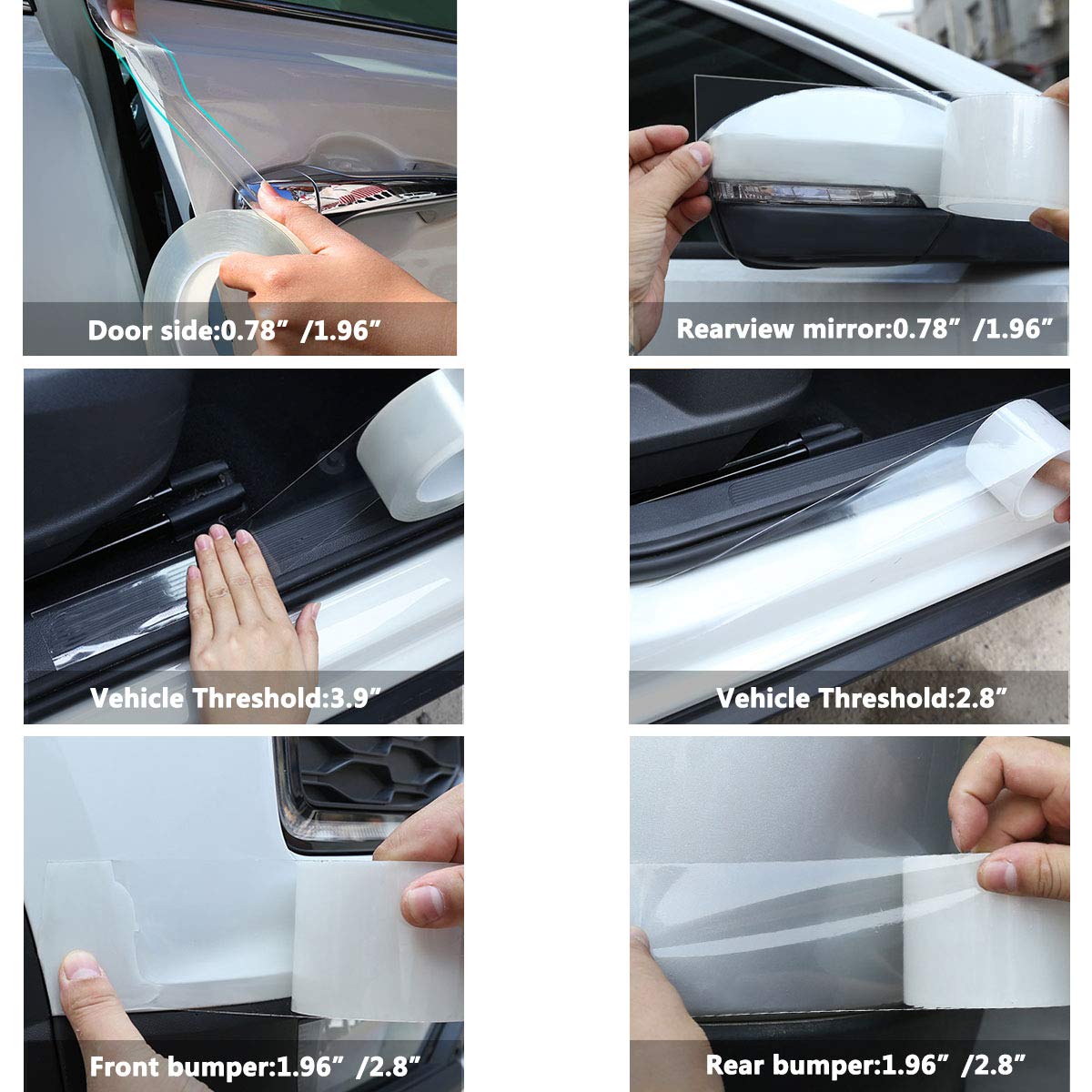 Universal Car Door’s Collision-Proof Strips Car Door Edge Guards Anti-Collision Adhesive Strip Invisible Transparent Bumper, Scratch-Resistant Body, Protect Car Door, Rear Bumper(33Ft x 2.8In)