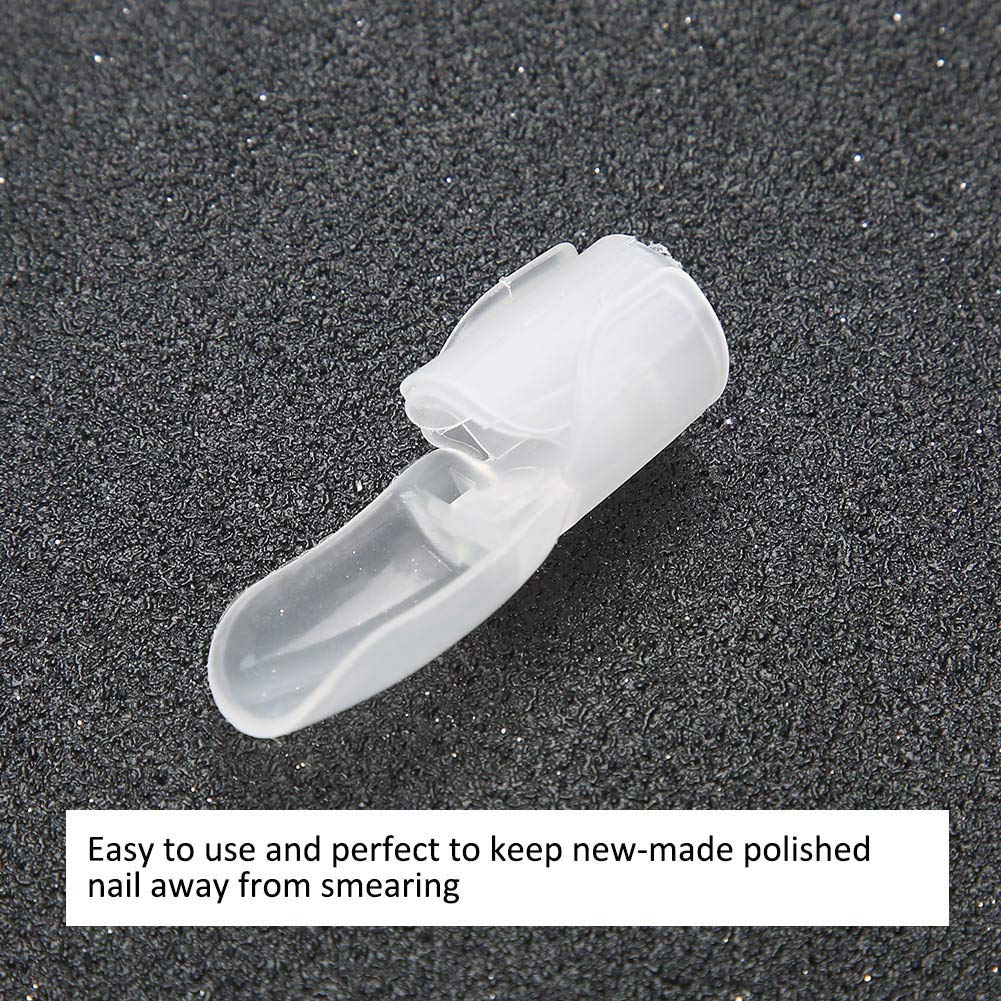 FILFEEL Nail Polish Protector, 20Pcs Manicure Cover Finger Varnish Nail Art Tips Clip Holder