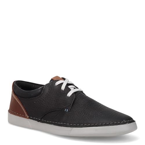 Clarks Gereld Lace Sneaker, Black Leather, 9 Medium