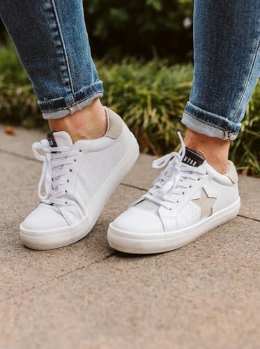 Steve Madden Women's Starling Sneaker, White Multi, 7