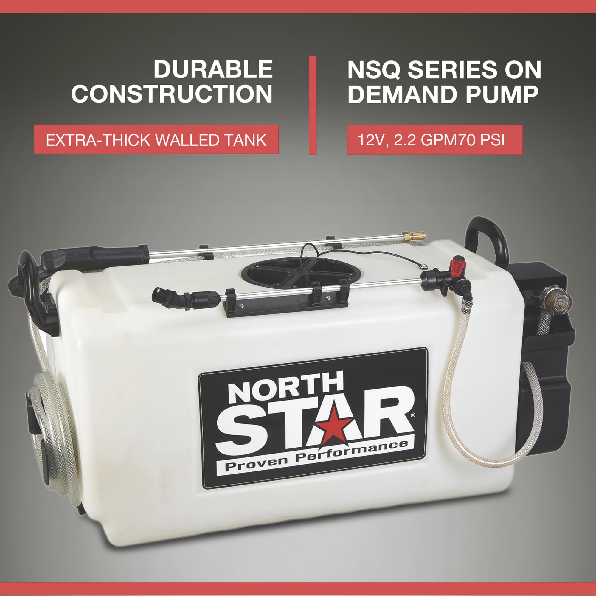 NorthStar ATV Boomless Broadcast and Spot Sprayer - 26-Gallon Capacity, 2.2 GPM, 12 Volts