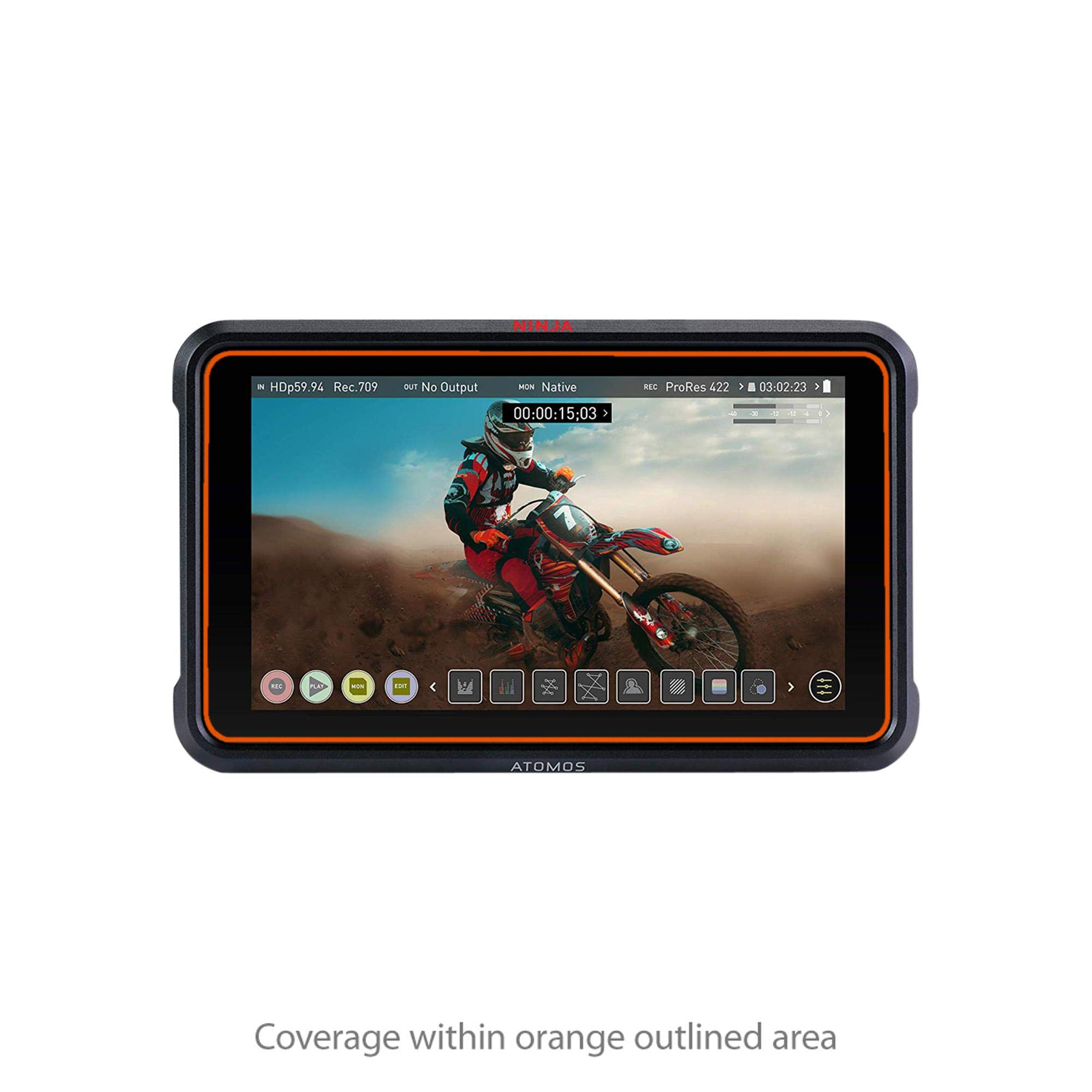 BoxWave Screen Protector for Atomos Ninja V (Screen Protector ClearTouch Crystal (2-Pack), HD Film Skin - Shields from Scratches for Atomos Ninja V