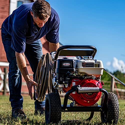 SIMPSON Cleaning PS60869 PowerShot 4000 PSI Gas Pressure Washer, 3.5 GPM AAA Triplex Pump, Honda GX270 Engine, Includes Spray Gun, Wand, 5 QC Nozzle Tips, 3/8-inch x 50-Foot Monster Hose, 49-State