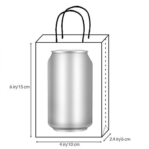 AZOWA Gift Bags Small Kraft Paper Bags with Handles (4 x 2.4 x 6 in, Hunter Green Color, 50 Pcs)