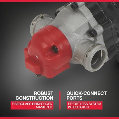 NorthStar NSQ Series 12V On-Demand High Pressure Sprayer Diaphragm Pump with Quick-Connect Ports - 1.1 GPM, 100 PSI
