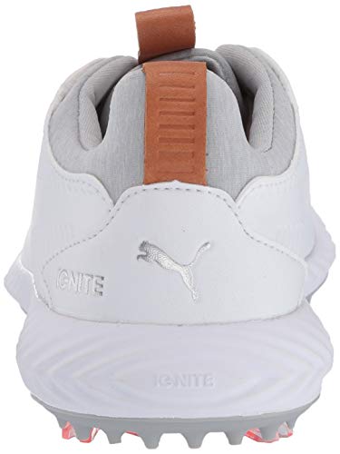Puma Golf Unisex-Kid's Ignite Pwradapt 2.0 Golf Shoe, Puma White-Puma White, 6 M US Big Kid