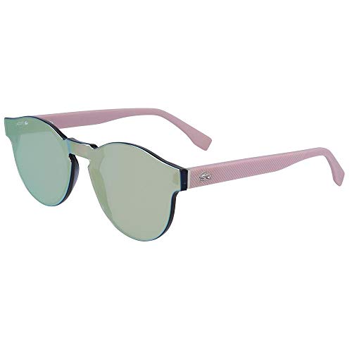 Lacoste L903S Shield Sunglasses, Matte Pink Mirror/Pink Mirror, 58 mm