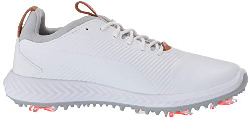 Puma Golf Unisex-Kid's Ignite Pwradapt 2.0 Golf Shoe, Puma White-Puma White, 6 M US Big Kid