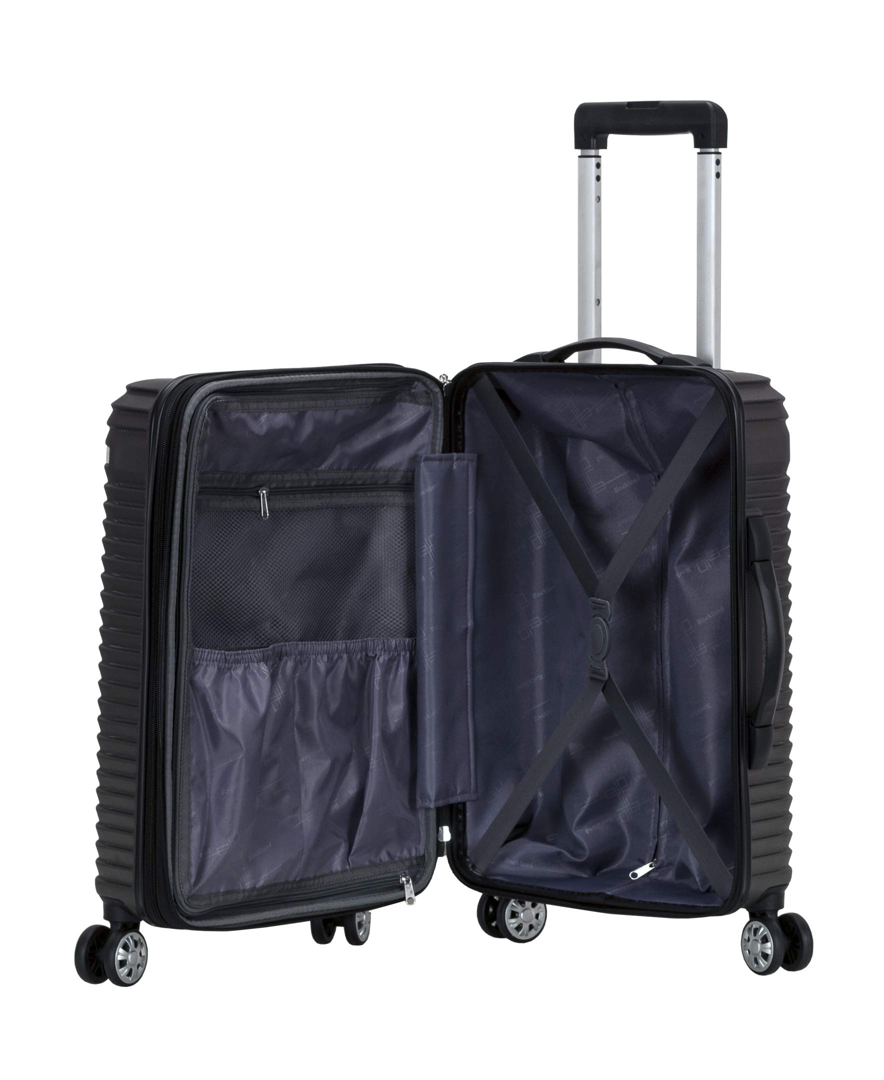 Rockland Star Trail Hardside Spinner Wheel Luggage, Grey, Carry-On 20-Inch