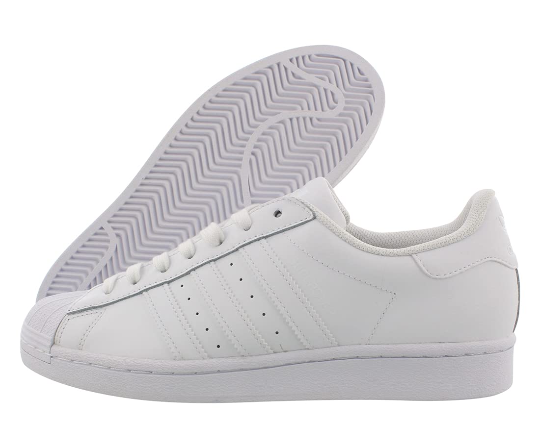 Adidas Men's Super Star Sneaker, White/Black/White, 9.5