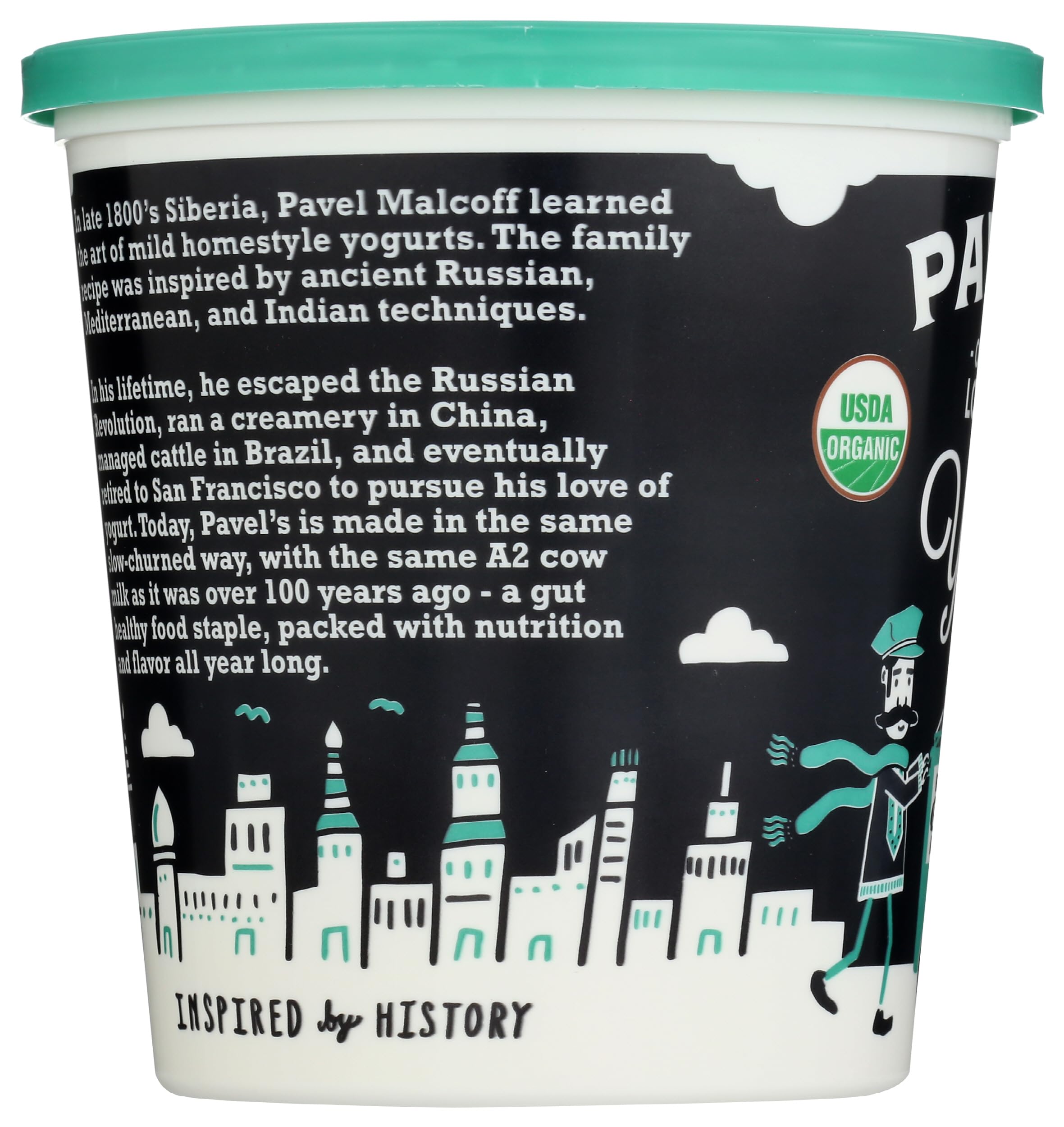 PAVELS YOGURT Organic Plain Low Fat Russian Yogurt, 24 OZ