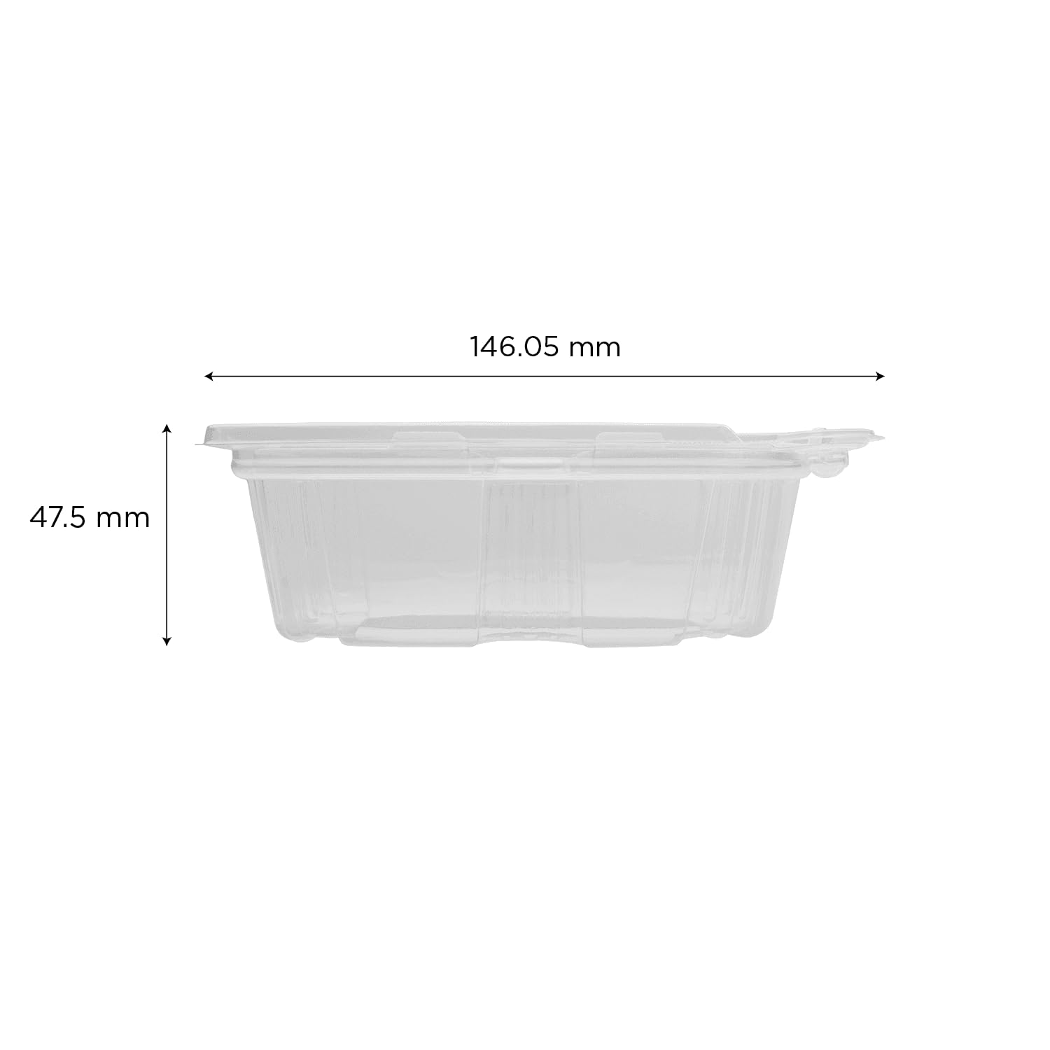 Karat 12oz PET Tamper Resistant Hinged Deli Container with Lid - 200 ct