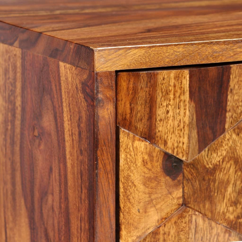 vidaXL TV Stand in Solid Sheesham Wood - Versatile Media Stand with Rich Grains, Spacious Storage and Easy Assembly 55.1"x11.8"x15.7"
