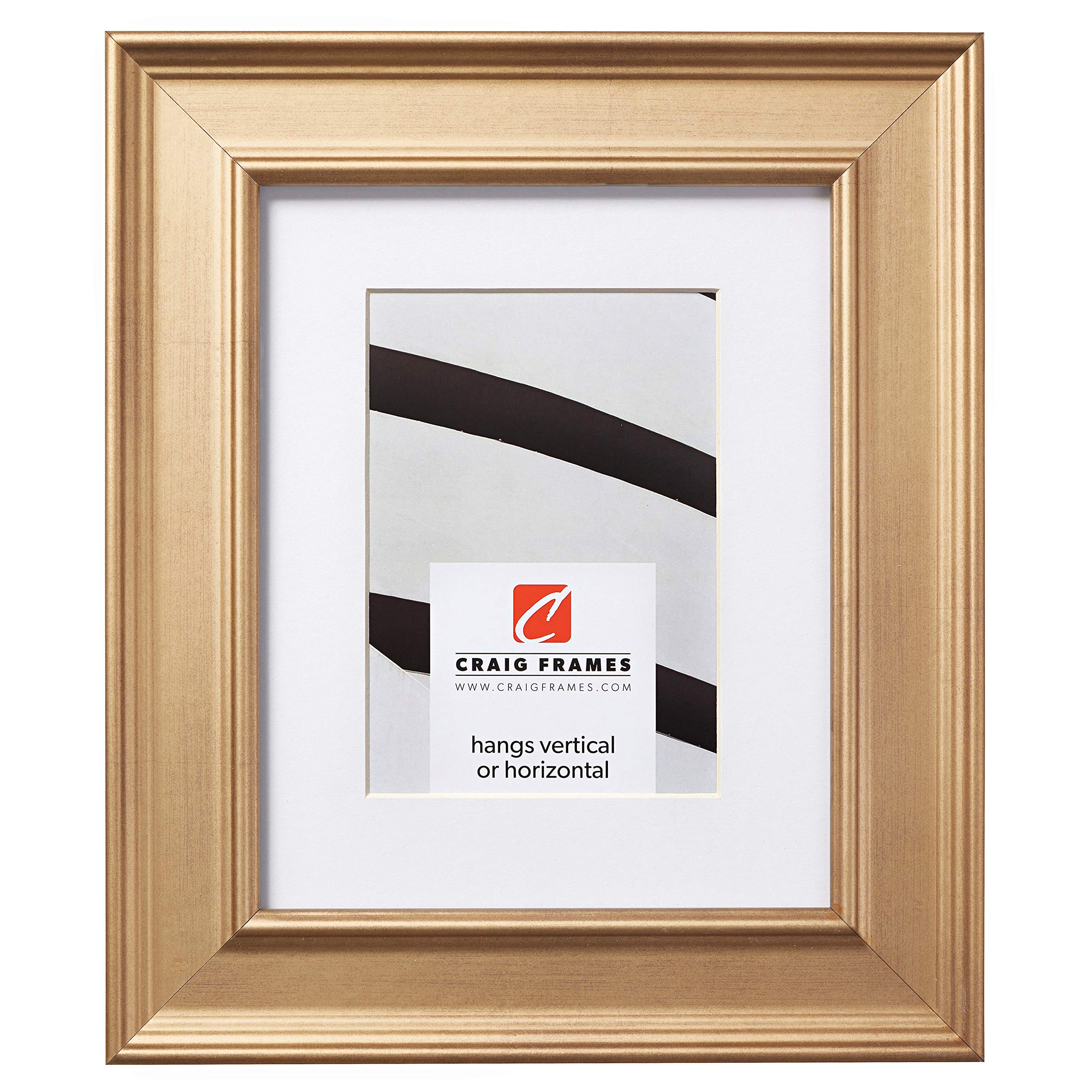 Craig Frames Revival, 20 x 24 Inch Distressed Gold Picture Frame Matted to Display a 16 x 20 Inch Photo