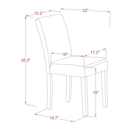 East West Furniture DLAB3-BLK-06 3 Piece Dinette Set for Small Spaces Contains a Round Dining Table with Dropleaf and 2 Shitake Linen Fabric Upholstered Chairs, 42x42 Inch, Black