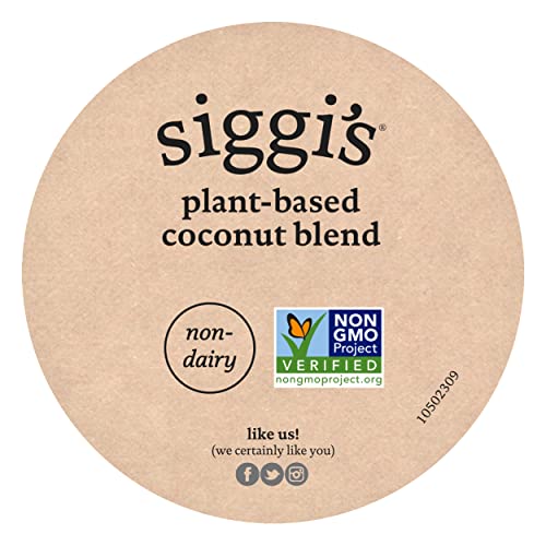 siggi's Plant-Based Coconut Blend, Raspberry, 5.3 oz. Cup โ Single Serving Dairy Free Snack, More Protein Than Sugar