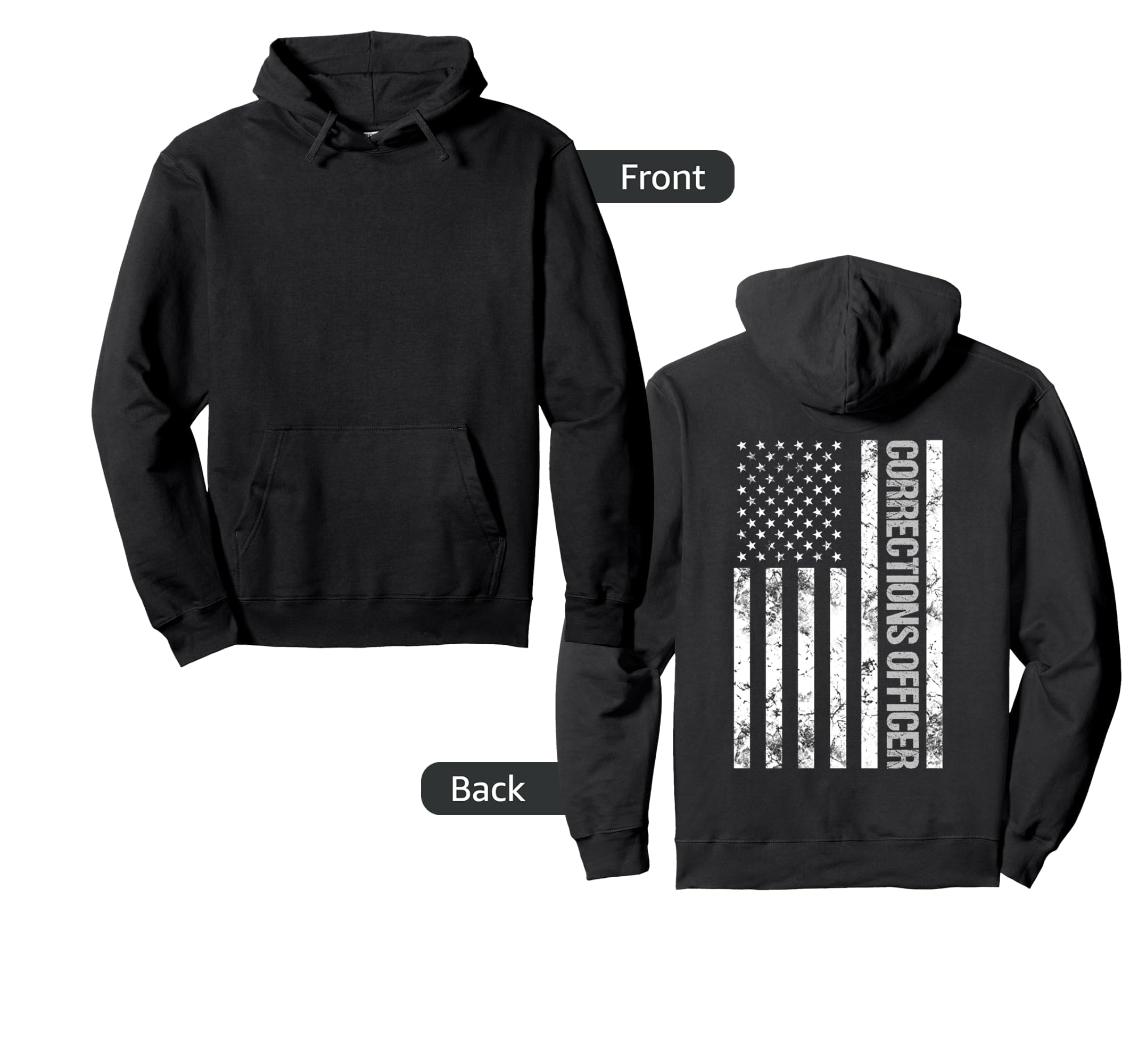 Patriotic Corrections Officer Pullover Hoodie