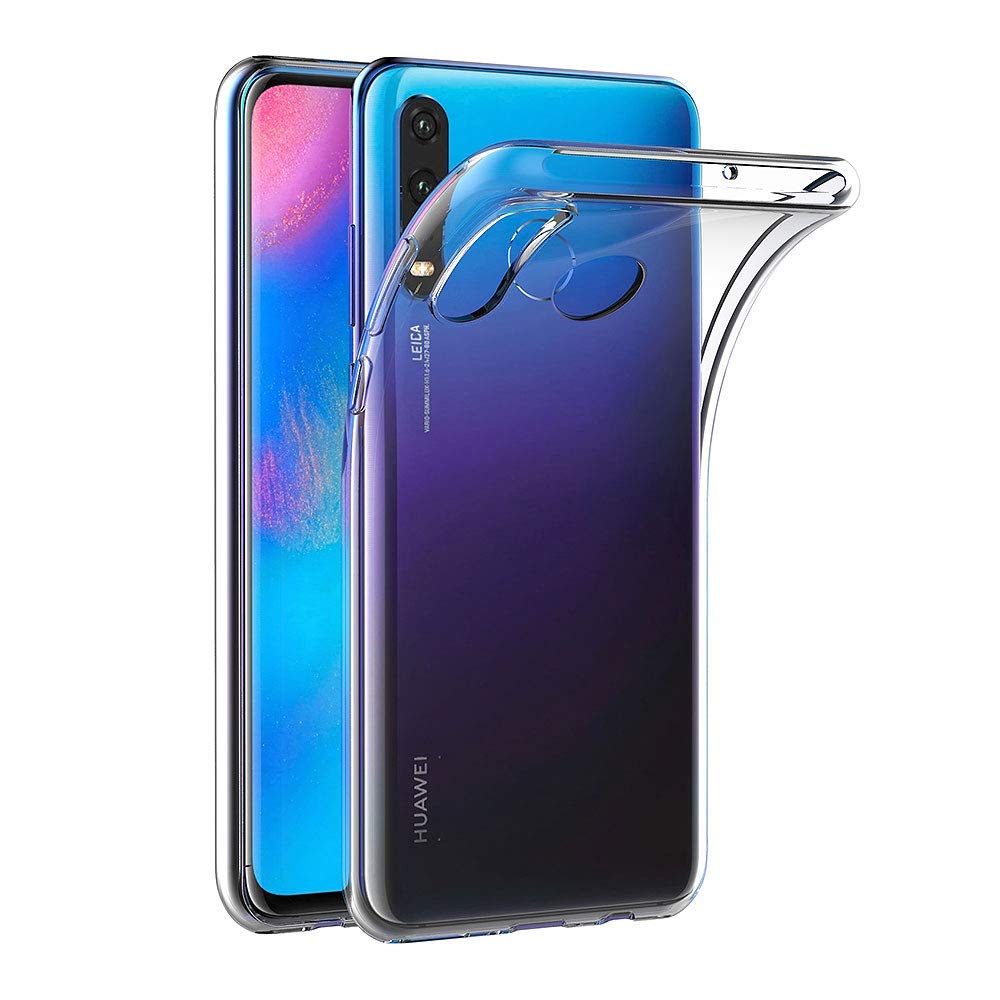 MaiJin Case for Huawei P30 Lite/Nova 4E (6.15 inch) Soft TPU Rubber Gel Bumper Transparent Back Cover