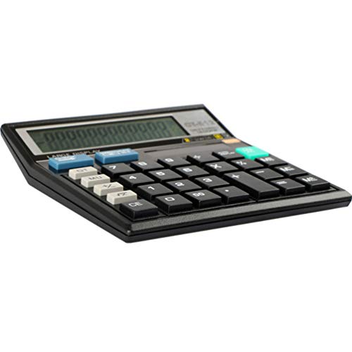 ULTECHNOVO Kids Calculator Office Accounting Digital Desktop Calculator - Black Financial Calculator Battery Computadora para Niños