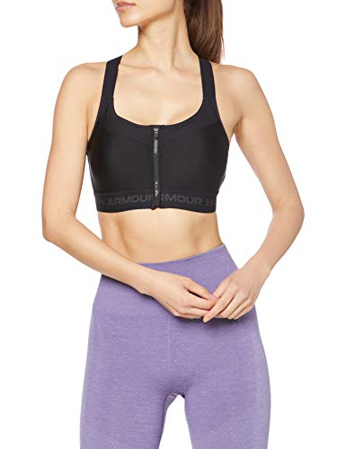 Under Armour Women's Armour High Crossback Zip Bra , Black (001)/Jet Gray , 36C