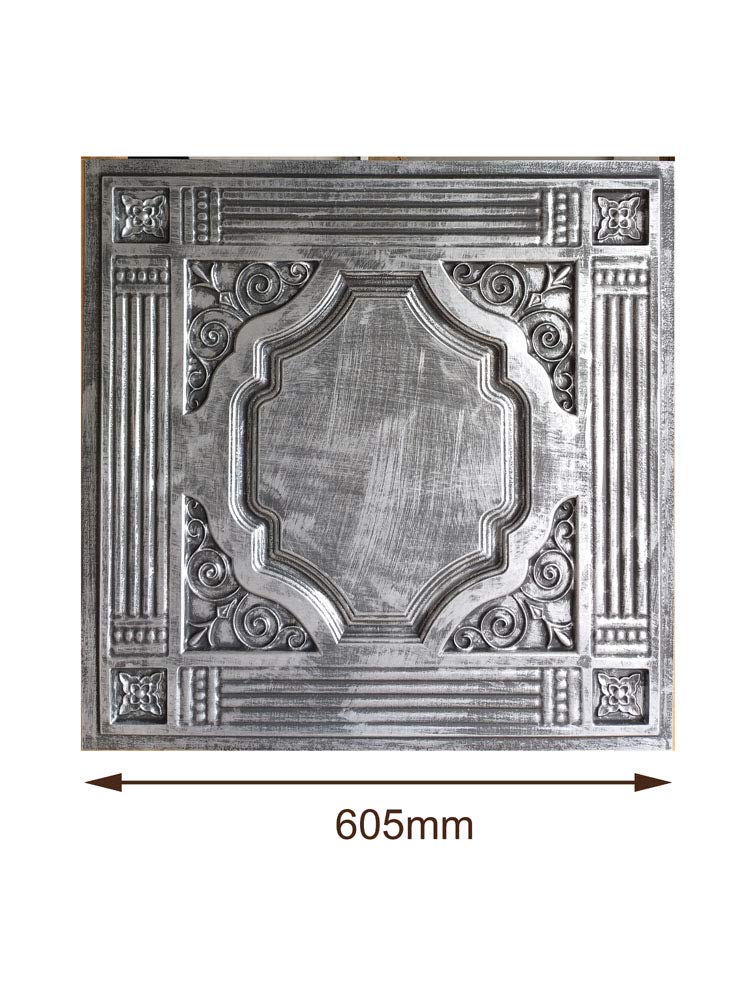 PAINTSDECOR Faux Antique tin Ceiling Tiles Painted Decor Ceiling Panels PL65 10pcs/lot