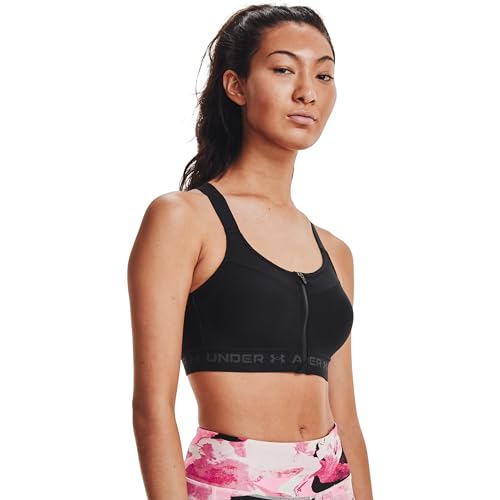 Under Armour Women's Armour High Crossback Zip Bra , Black (001)/Jet Gray , 36C