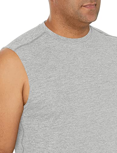 C9 Champion mens Sleeveless Tech Tee T Shirt, Comfort Gray Heather, Large US