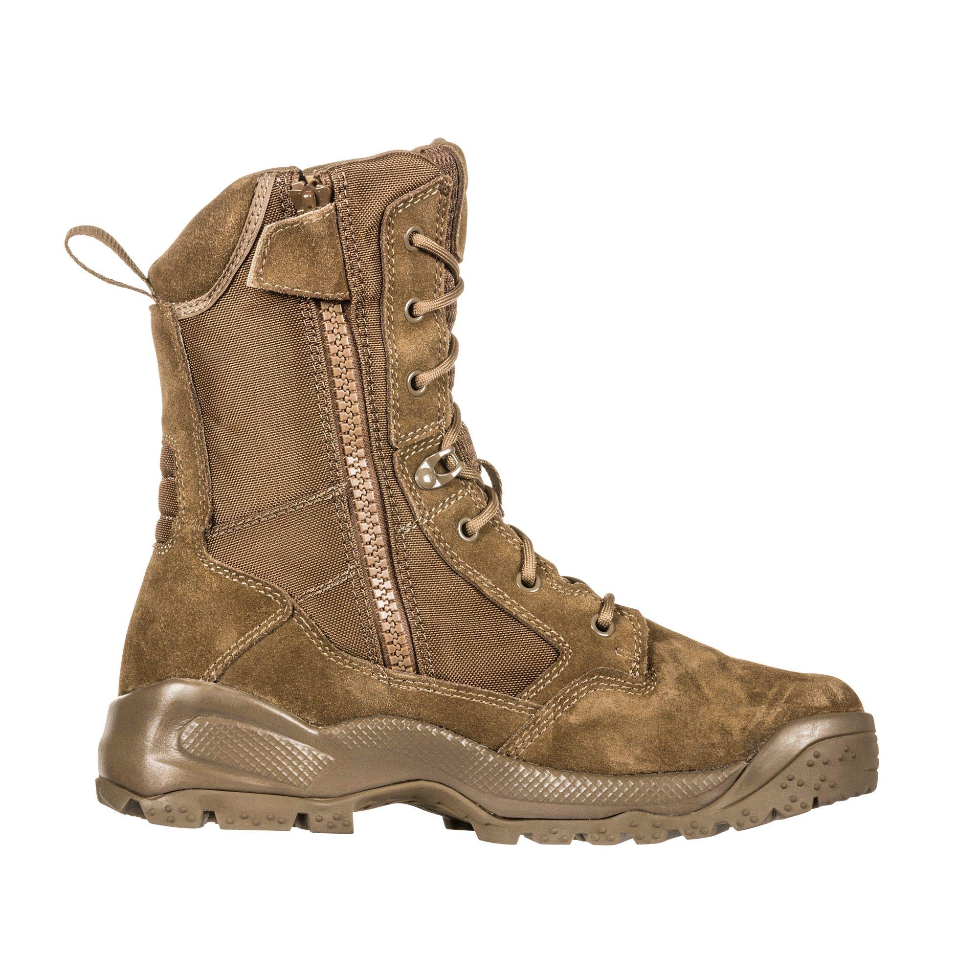 5.11 Men's ATAC 2.0 8" Tactical Side Zip Military Boot, Style 12393, Dark Coyote, 13 W US