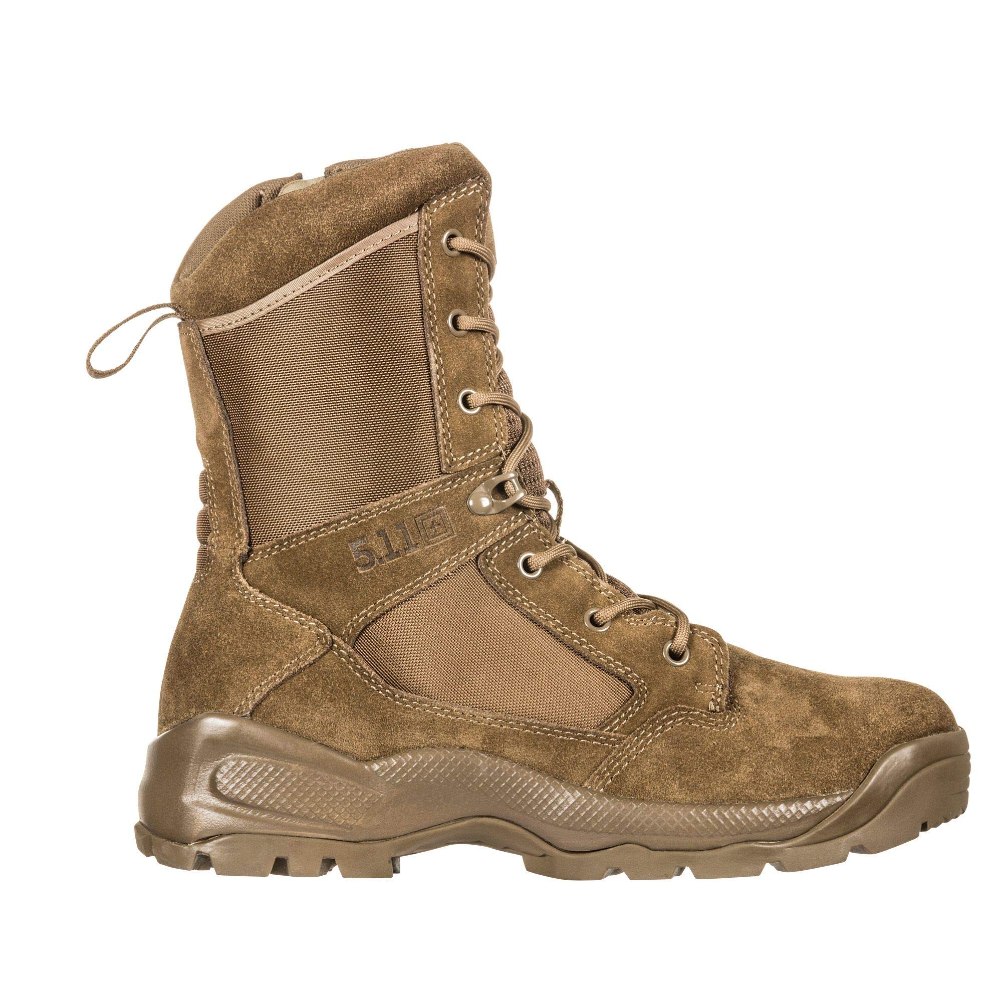 5.11 Men's ATAC 2.0 8" Tactical Side Zip Military Boot, Style 12393, Dark Coyote, 13 W US