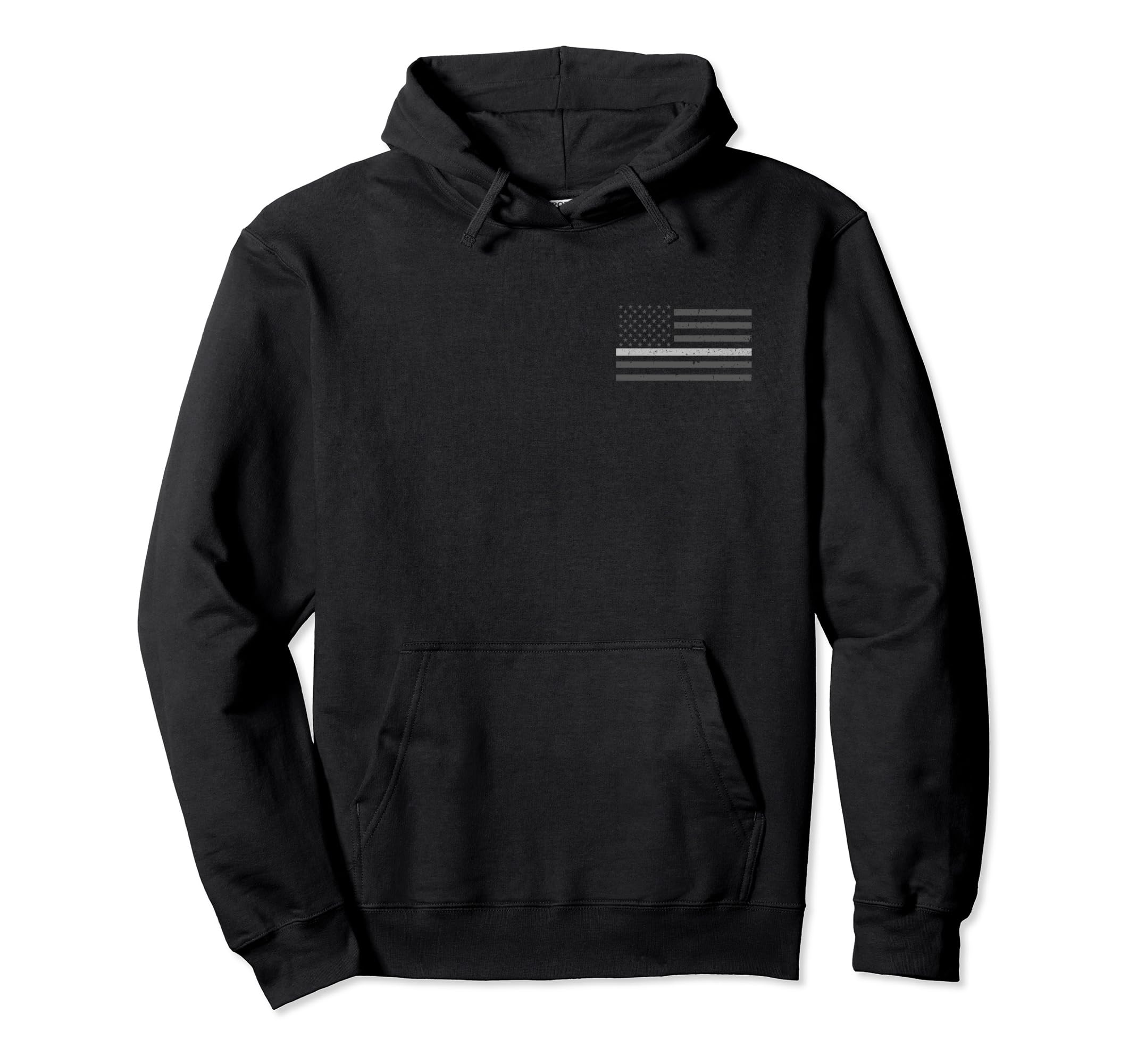 Corrections Officer Hoodie - Thin Silver Line American Flag Pullover Hoodie