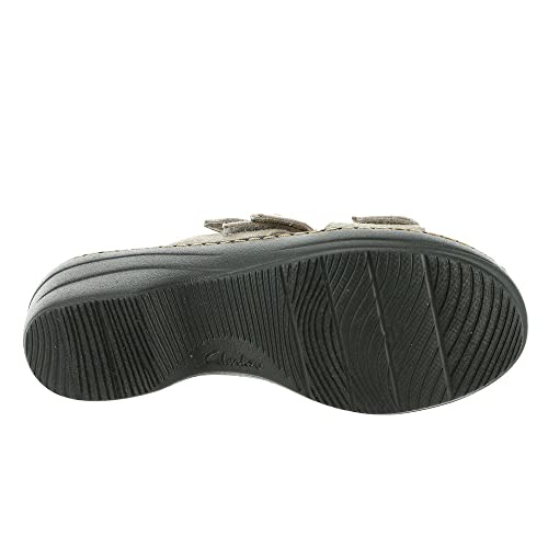 Clarks Merliah Charm Heeled Sandal, Taupe Metallic Synthetic, 8.5 Medium
