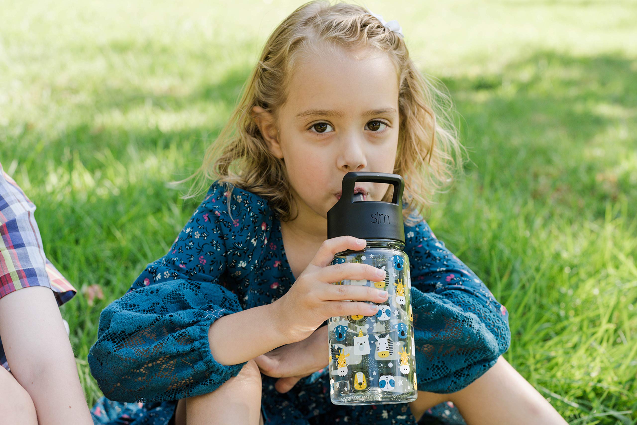 Simple Modern Kids Water Bottle Plastic BPA-Free Tritan Cup with Leak Proof Straw Lid | Reusable and Durable for Toddlers, Girls | Summit Collection | 12oz, Fox and the Flower