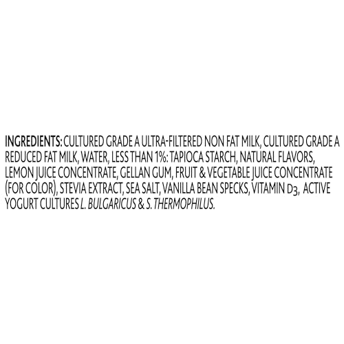 Two Good Low Fat Greek Yogurt, Vanilla, Lower Sugar, Gluten Free, With 2g of Sugar, 5.3 oz., 4 Pack