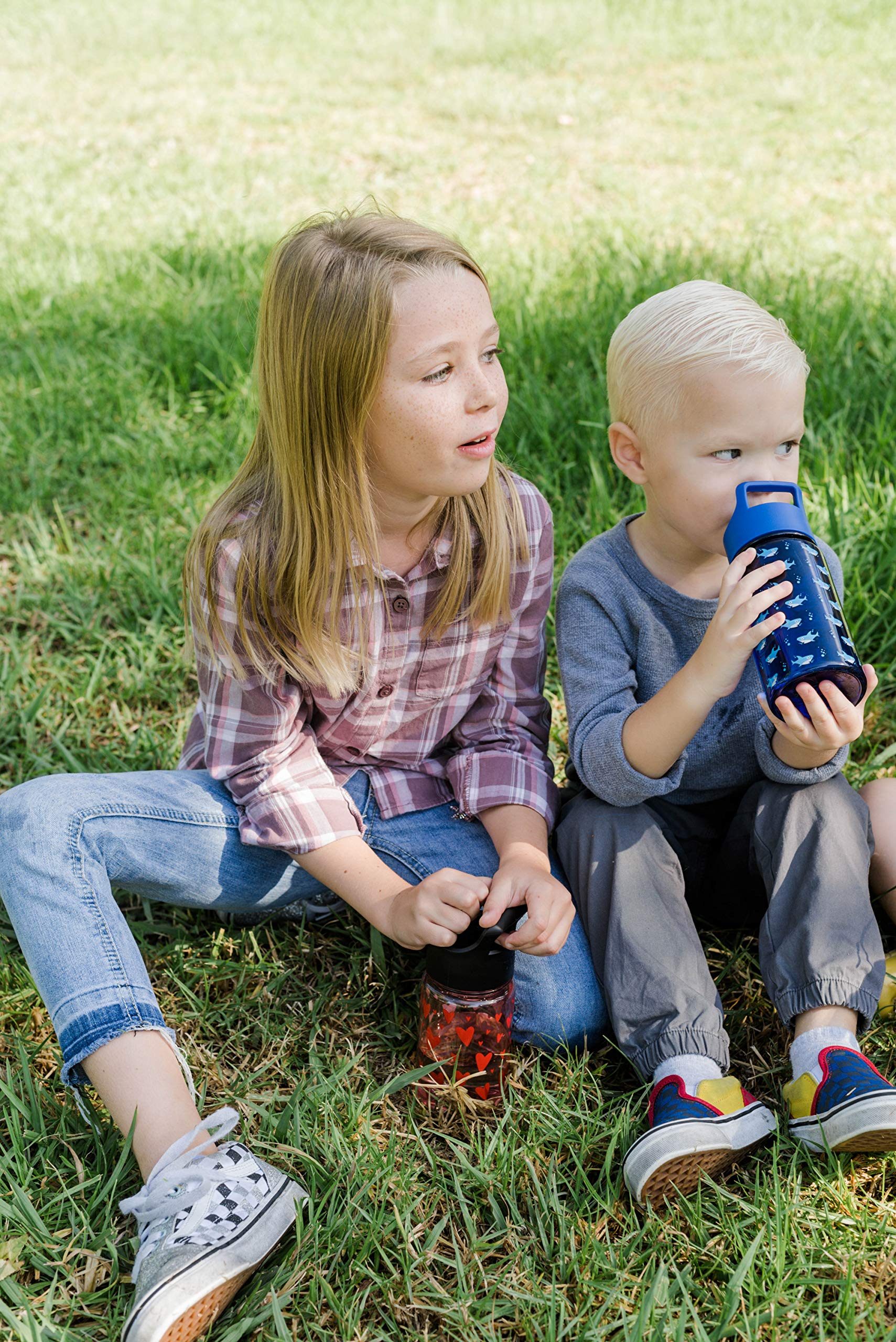 Simple Modern Kids Water Bottle Plastic BPA-Free Tritan Cup with Leak Proof Straw Lid | Reusable and Durable for Toddlers, Girls | Summit Collection | 12oz, Fox and the Flower